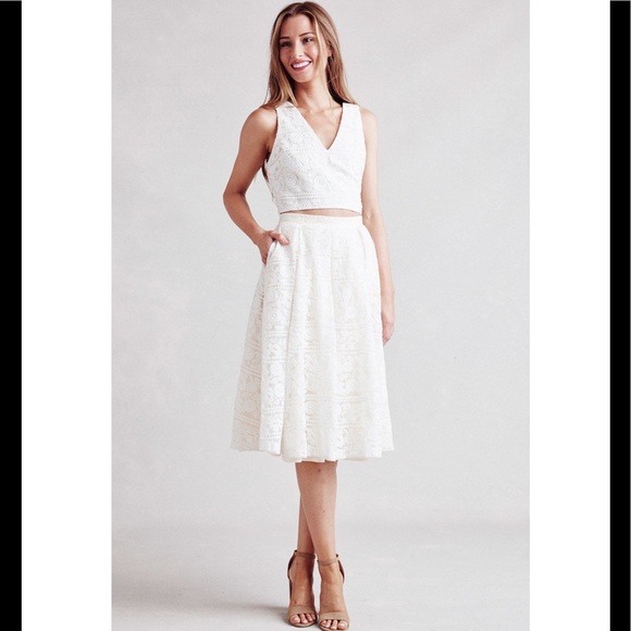 Paper Crown | Skirts | Nwt Lauren Conrad Paper Crown Offwhite Bird ...